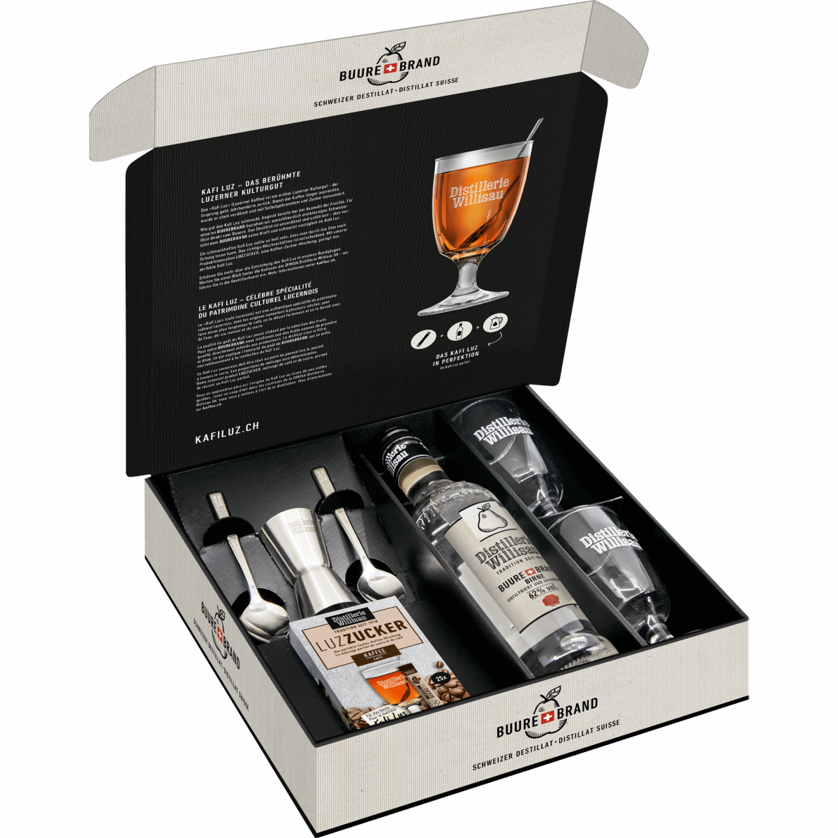 Distillerie Willisau Kafi Luz Set Birne | drinkdirect.ch