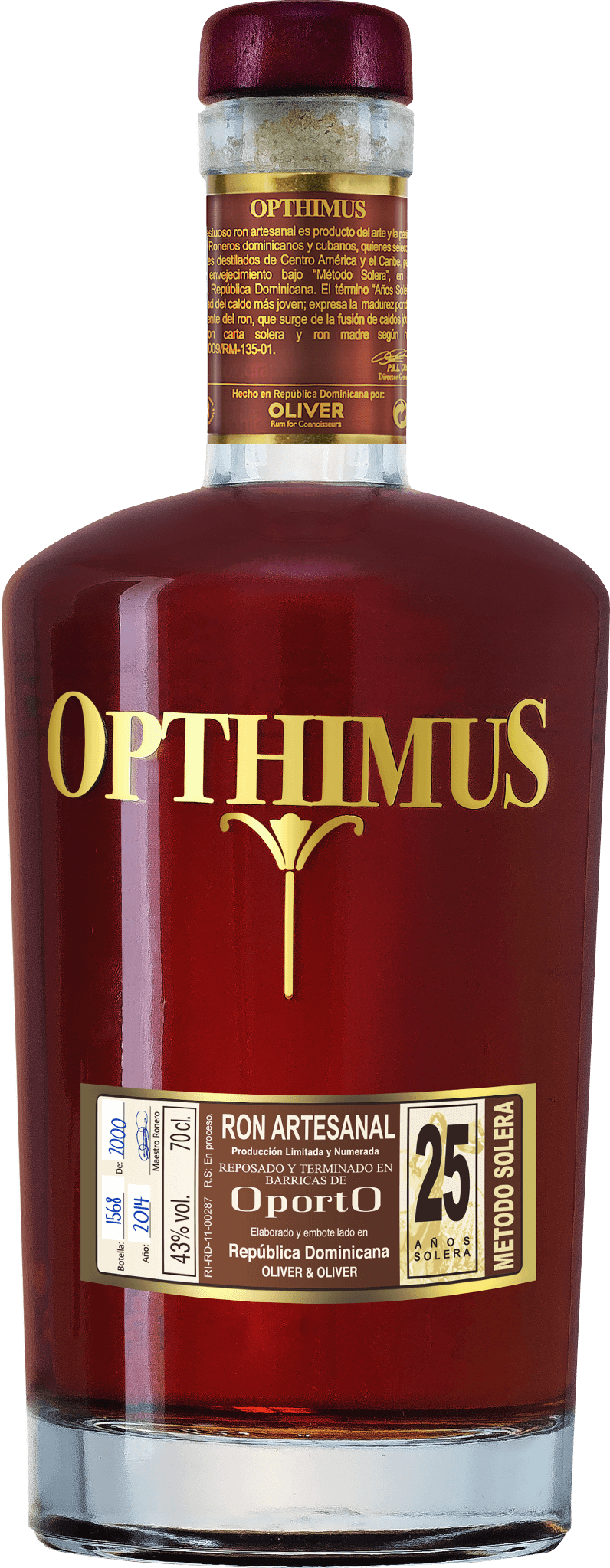 Opthimus Rum 25 Years A.S. Port Finish | Rum | drinkdirect.ch