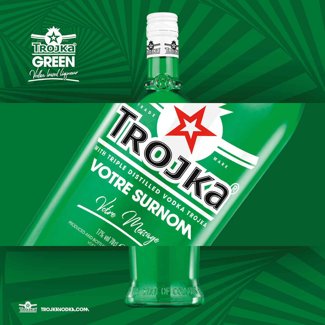 Trojka avec étiquette personnalisée