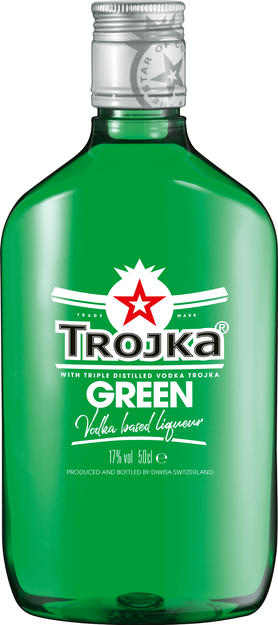 Trojka Vodka Liqueur Green – Grüner Vodka-Likör 50cl PET